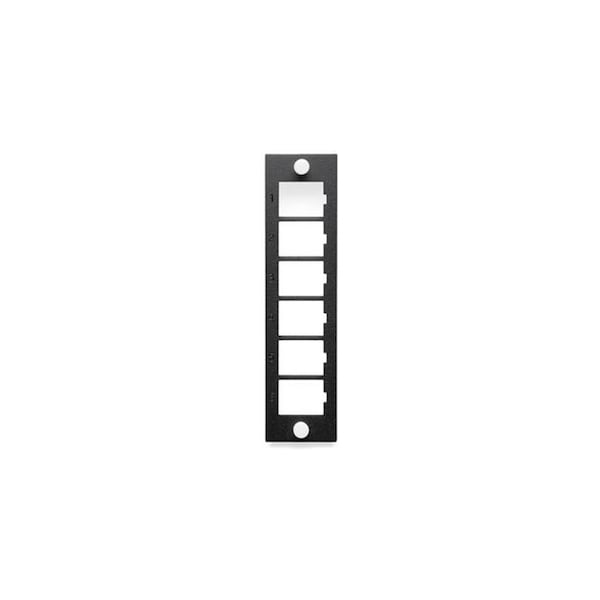 Leviton 6 PORT MOUNTING PLATE, QUICKPORT UNLOADED, BLACK 5F100-6QP | Zoro