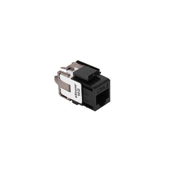 Leviton Extreme Cat6A Quickport Black, Connector, Channel-Rated 6110G ...
