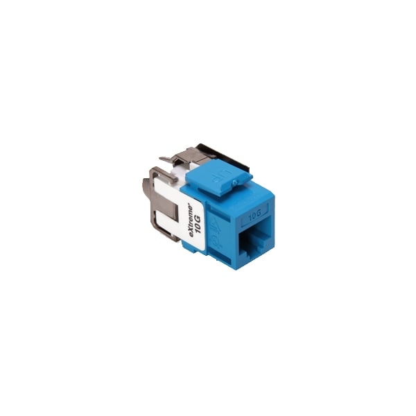 Leviton Extreme Cat 6A Quickport Blue, Connector, Channel-Rated 6110G ...