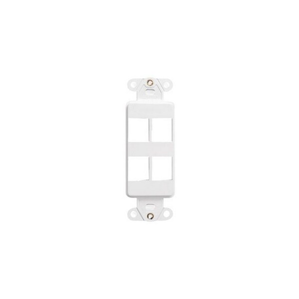 Leviton 4-Port Mounting Strap Unloaded, Decora Style Quickport, White ...