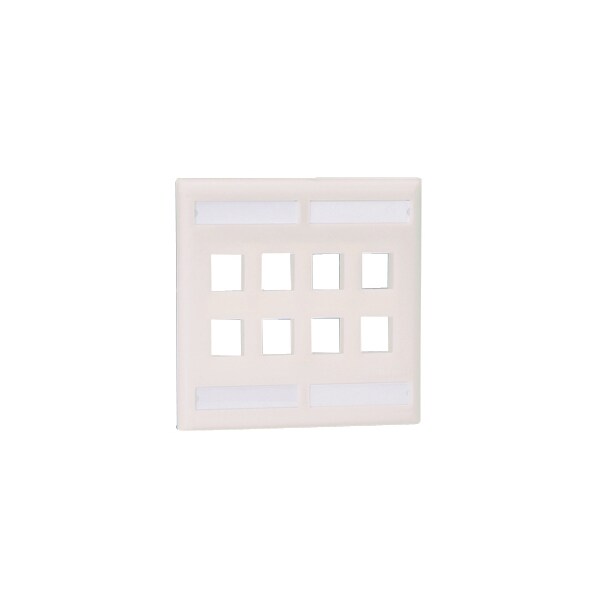 Panduit NETKEY DOUBLE-GANG VERTICAL, FACEPLATE W/ 8 PORTS FLUSH, MOUNT ...