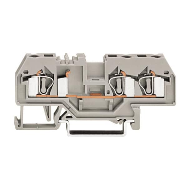 Wago TERMINAL BLOCK SPRING MULTI, 6MM 600V/20A/28-12AWG, 1CON-2CON GRAY ...