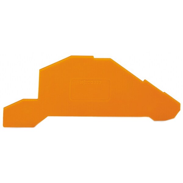 Wago TERMINAL BLOCK END COVER, SPRING CLAMP 6MM MULTI, ORANGE 777325 | Zoro