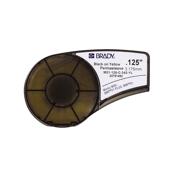 Brady CART M21 B342 .125" X 7', PERMASLEEVE YEL, M21-125-C-342-YL ...