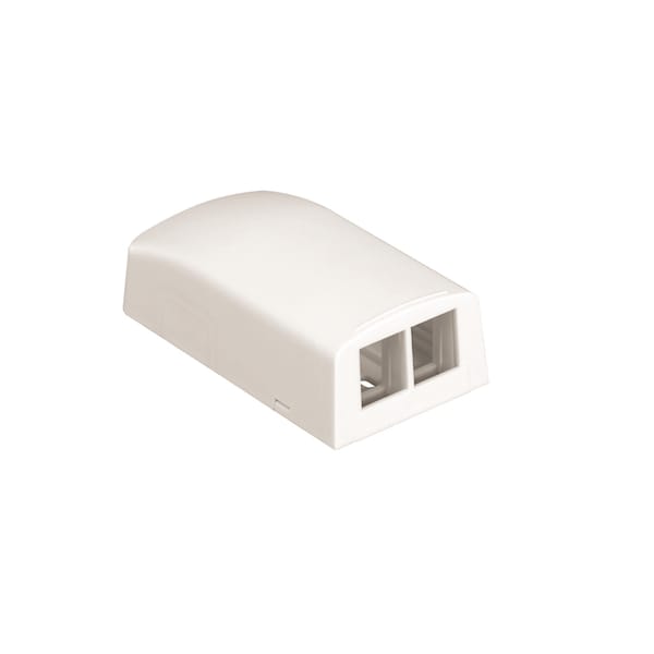 Panduit 2-PORT SURFACE MOUNT UNLOADED, ACCEPTS NETKEY MODULES, WHITE ...