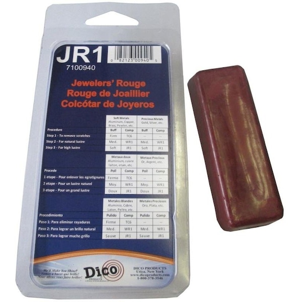 Dico Buffing Compound, 12 in Thick, Jewelers Rouge, Red 7100940 | Zoro
