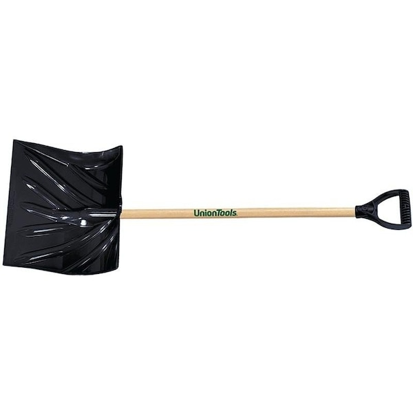 Union Tools Snow Shovel, 18 in W Blade, 512 in L Blade, Combo Blade ...