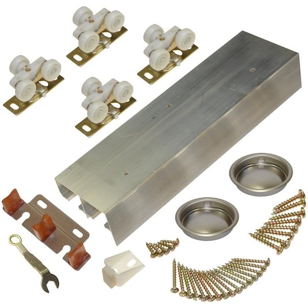 Johnson Hardware ByPass Door Hardware Set, 72 in L Track 138F722D | Zoro