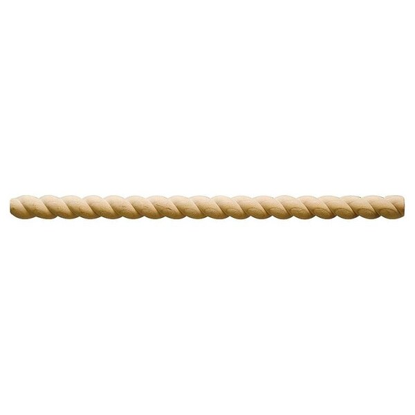 Waddell Rope Twist Moulding, 96 in L, 34 in W, Hardwood 8298 | Zoro