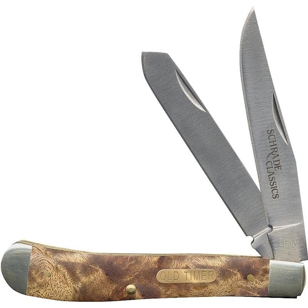 Old Timer Folding Pocket Knife, 3 in L Blade, 7Cr17 High Carbon ...