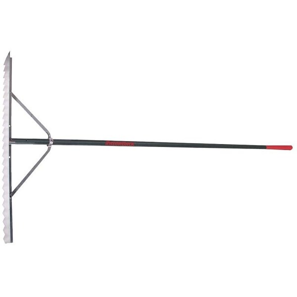 Razor-Back Asphalt Lute Rake, 8214 in OAL, Aluminum Handle, Straight ...