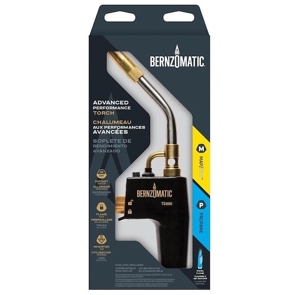 Bernzomatic TS4000 High Heat Torch, Aluminum TS4000T | Zoro