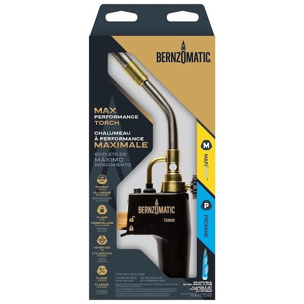 Bernzomatic TS8000 Max Heat Torch, Aluminum TS8000T | Zoro