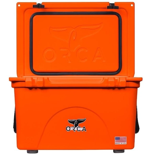 Orca Cooler, 40 qt Cooler, Blaze Orange, Up to 10 days Ice Retention ...
