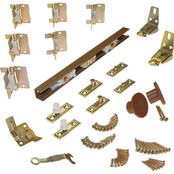 Johnson Hardware BiFold Hardware Set, 60 in L Track, Top Mounting, For ...