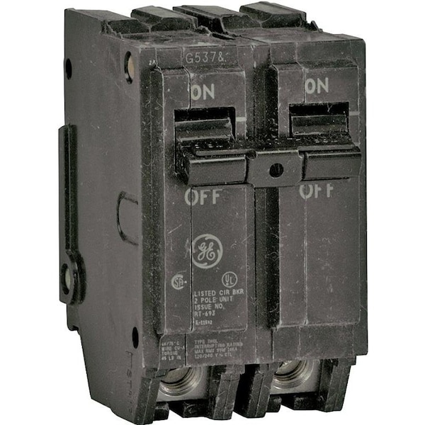 GE INDUSTRIAL SOLUTIONS 40A, 2 pole Circuit Breaker, THQL, 120/240V AC ...