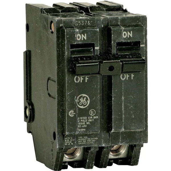 GE INDUSTRIAL SOLUTIONS 50A, 2 pole Circuit Breaker, THQL, 120/240V AC ...