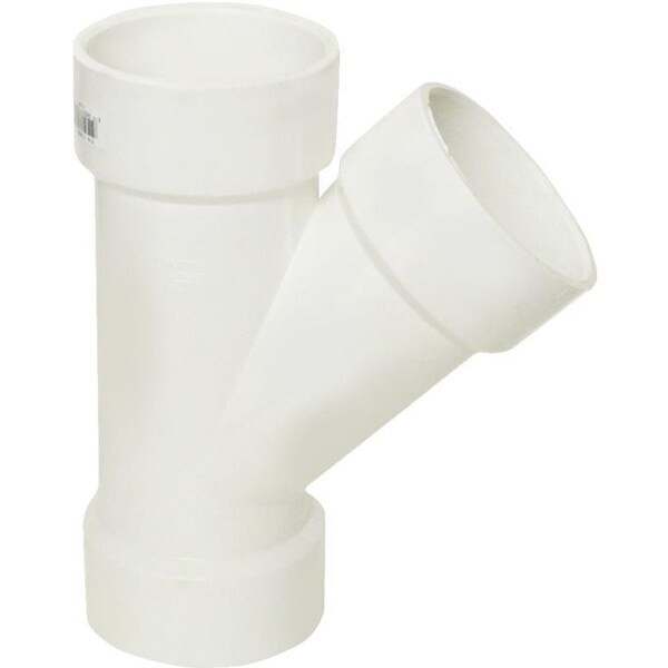 Genova IPEX Pipe Wye, 3 in, Hub, PVC, White, SCH 40 Schedule 192303L | Zoro