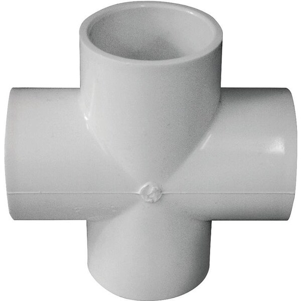 Genova LASCO 420015BC Pipe Cross, 112 in, Slip, PVC, White, SCH 40 ...