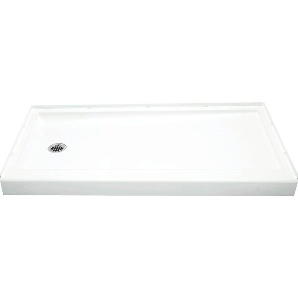 Sterling Ensemble Shower Base, 60 in L, 30 in W, 5 in H, Vikrell, White ...