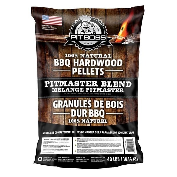 Pit Boss Pitmaster Blend Pellet, Hardwood, 40 lb PBPLT534040183 | Zoro