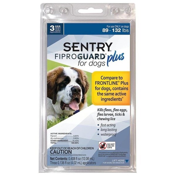 Sentry Fiproguard Plus 03163 Flea and Tick SqueezeOn, Liquid, Pleasant ...