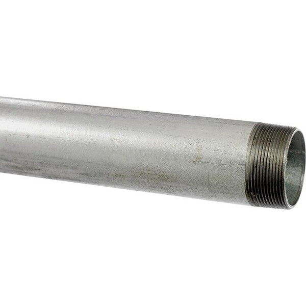 Kloeckner Metals Pipe, 112 in, 21 ft L, Threaded GALV 11/2 | Zoro