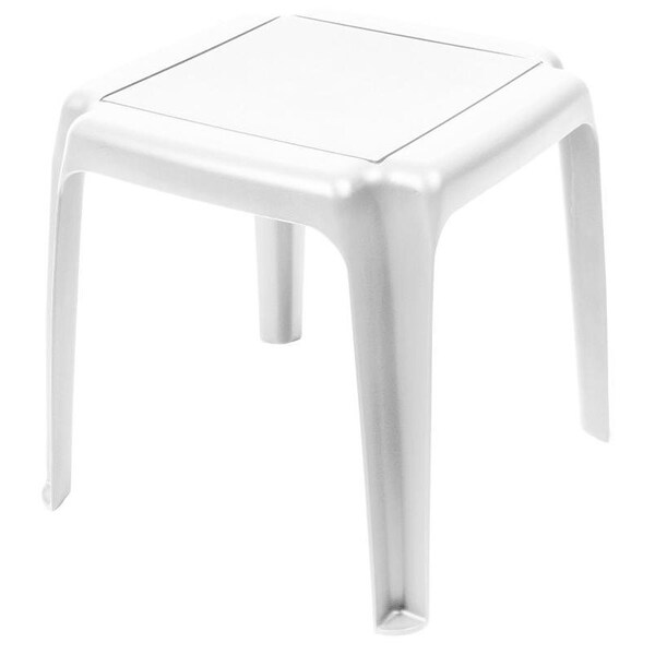 Gracious Living Side Table, Resin Table, White Table 14553-40 | Zoro