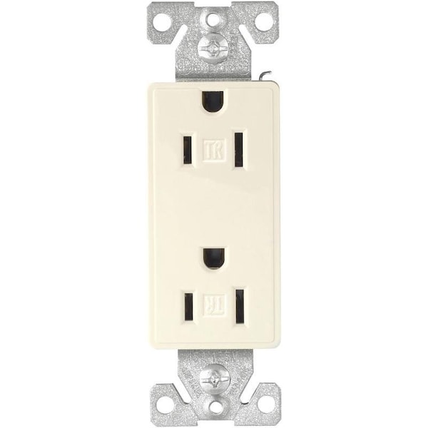 Eaton Wiring Devices Duplex Receptacle, 2 Pole, 15 A, 125 V, Back, Side ...