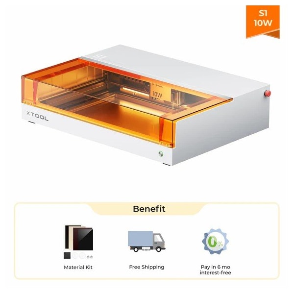 Xtool Enclosed Diode Laser Cutter and Engraver. S1 10W MXD-K101-001 | Zoro