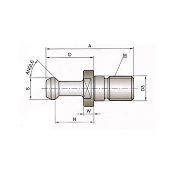 Yg-1 Tool Co Pull Stud Cat-40 Type Ii SK162 | Zoro