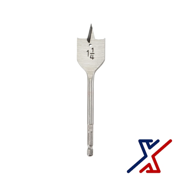 X1 Tools 1-1/4 in. x 6 in. Long Spade Bit / Paddle Bit / Wood Bit 1 Bit ...