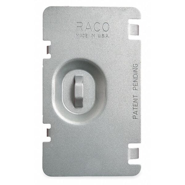 Raco Box Cover, Square Box Type, 1 Gang, Galvanized Steel, Flat Cover ...