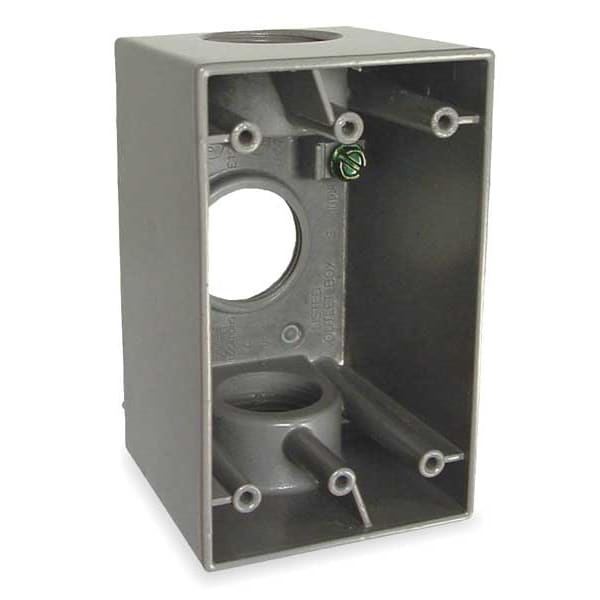BELL Weatherproof Box,1 in Hub,3Inlet (5387-0) | Zoro