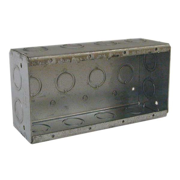 Raco Electrical Box, 63.5 cu in, Masonry Box Type, 4 Gangs, Galvanized ...