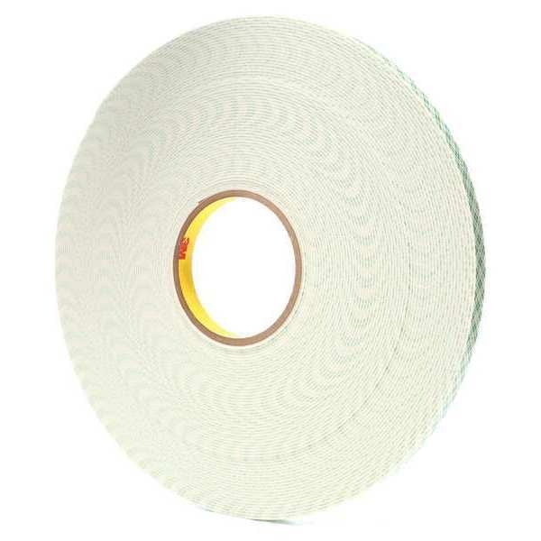 3M Double-Sided Foam Tape, 1/2 in W, 36 yd L, 1/16 in, Polyurethane Foam, Double-Sided 4026 | Zoro