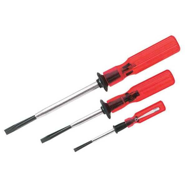 Klein Tools Screwdriver Set, Slotted Screw Holding, 3-Piece SK234 | Zoro
