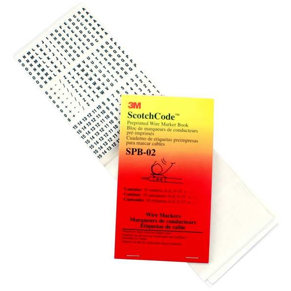 3M Wire Marker Book, Preprintd, Slf-Adhes, PK5, SPB-05 SPB-05 | Zoro