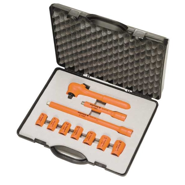 Knipex Insulated Socket Wrench Set, 10 pc. 98 99 11 S4 | Zoro
