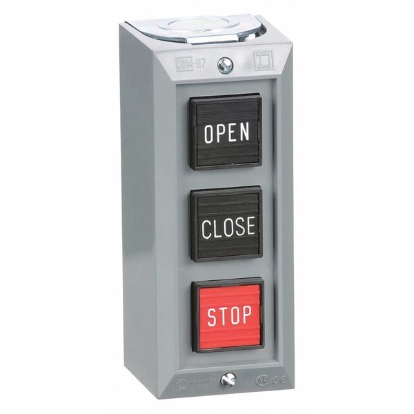 Square D Push Buttn Cntrl Station, Open/Close/Stop 9001BG303 | Zoro Square D Push Buttn Cntrl Station, Open/Close/Stop 9001BG303 | Zoro