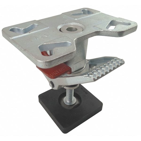 Zoro Select Adjustable Floor Lock, Top Plate, 8 in. 2EMZ8 | Zoro