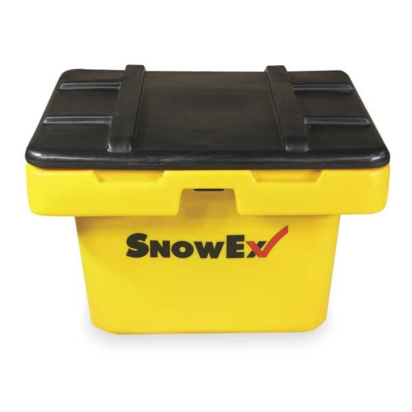 Snowex Resin Heavy Duty Salt Box, Yellow SB-550 | Zoro