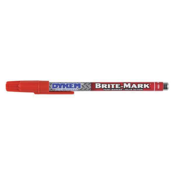 Dykem Paint Marker, Fine Tip, Red Color Family, Paint 41002 | Zoro