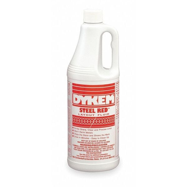 Dykem Layout Fluid, Steel Red(TM), 930 mL 80696 | Zoro