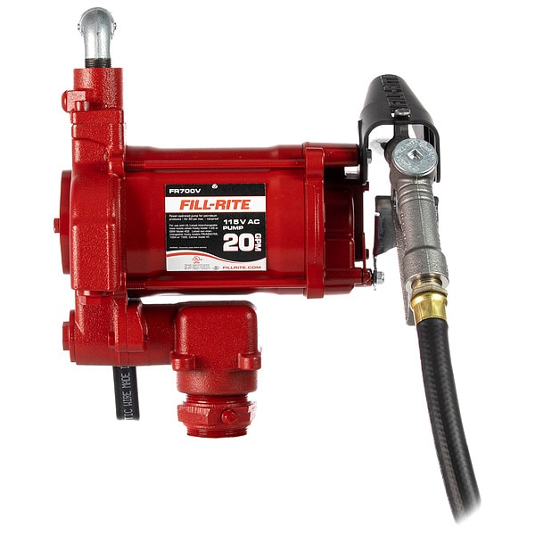 Fill-Rite Fuel Transfer Pump, 115V AC, 20 gpm Max. Flow Rate , 1/3 HP ...