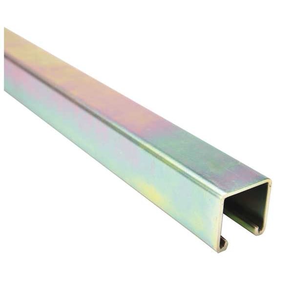 Zoro Select Single Channel Strut, Solid, Steel, Zinc-Plated, None Hole ...