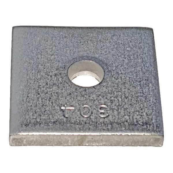 Zoro Select Channel Washer, 3/8 In, Silver, PK25 V500 3/8SS | Zoro