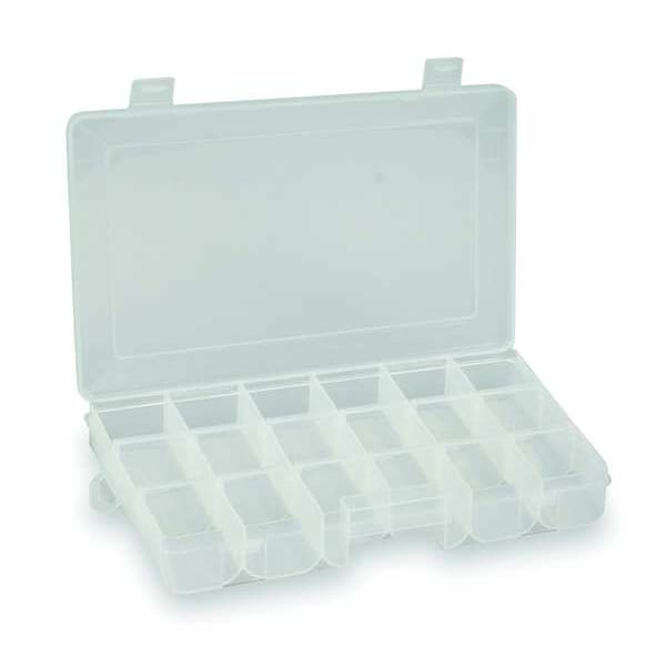 Westward Adjustable Compartment Box with 6 to 18 compartments, Plastic ...