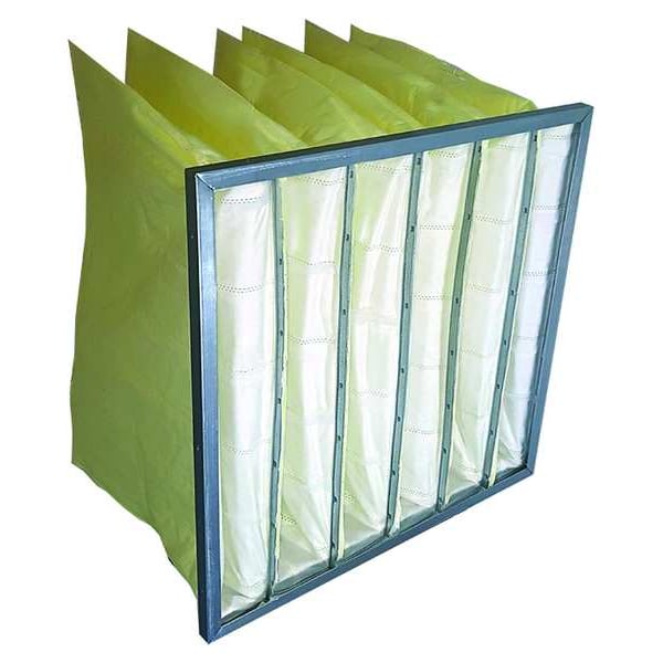 Air Handler Synthetic Pocket Air Filter, 24x24x18", MERV 14 6B642 | Zoro