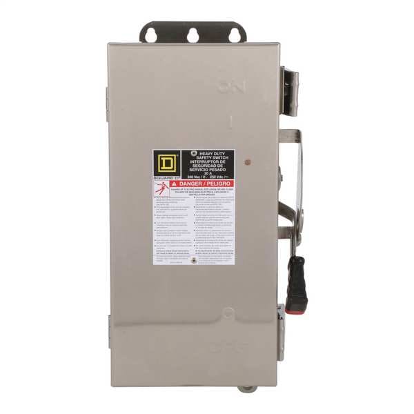 Square D Fusible Single Throw Safety Switch, Heavy Duty, 240V AC/DC ...